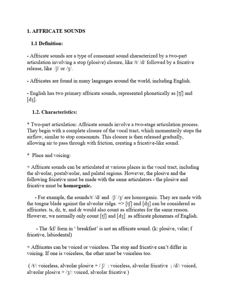 Affricate | PDF | Linguistics | Human Voice