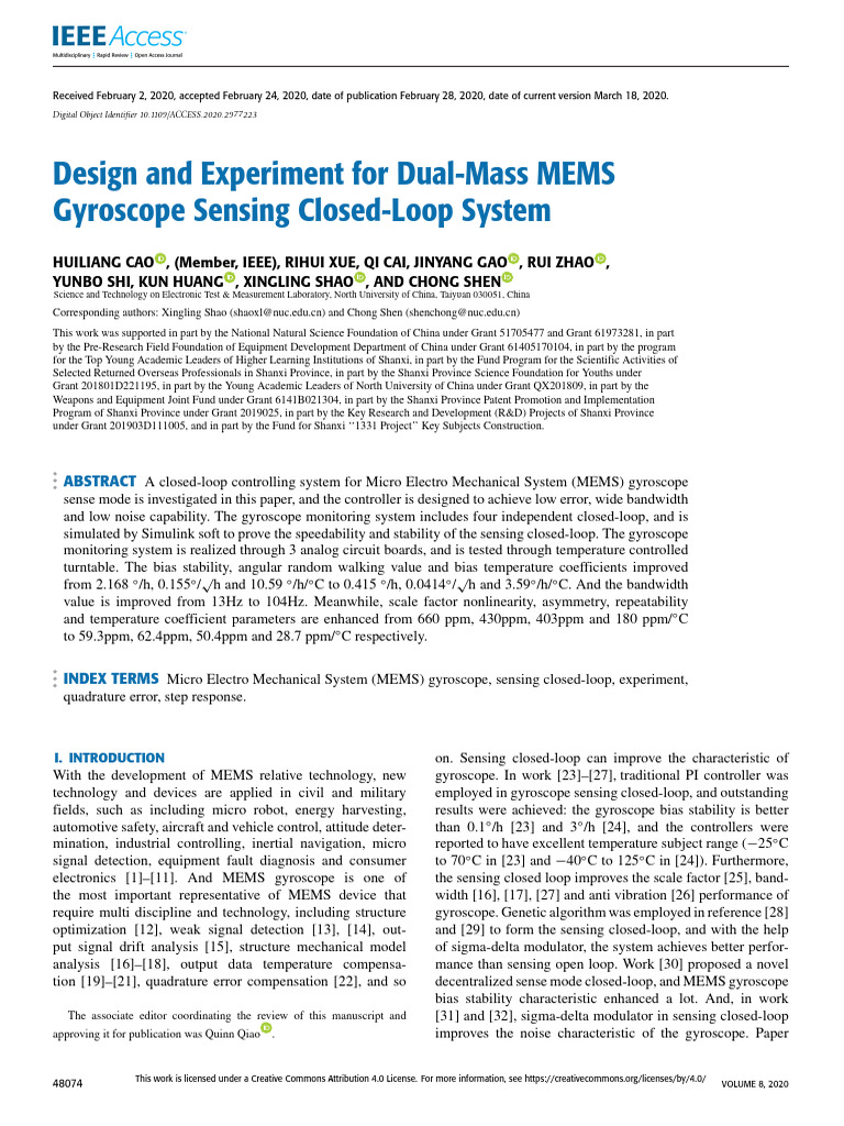 MEMS Gyroscope Closed-Loop Design | PDF | Control Theory | Gyroscope