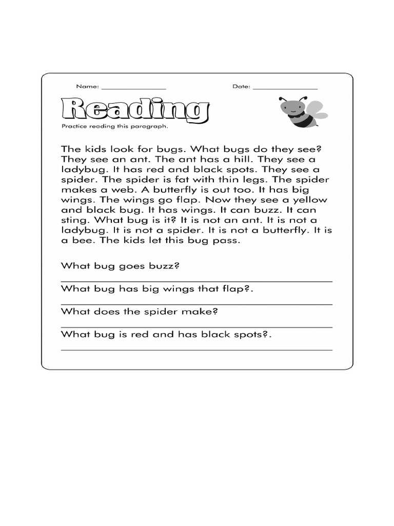 Printablee.com 1st Grade Reading Fluency Passages 2237.Jpg | PDF