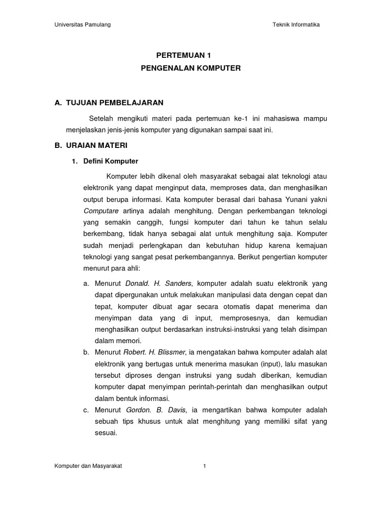 16 - Pert1modul Komputer Dan Masyarakat-Elearning-Harefa | PDF | Komputer | Teknologi & Rekayasa