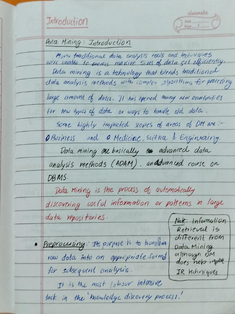 Data Mining Notes | PDF