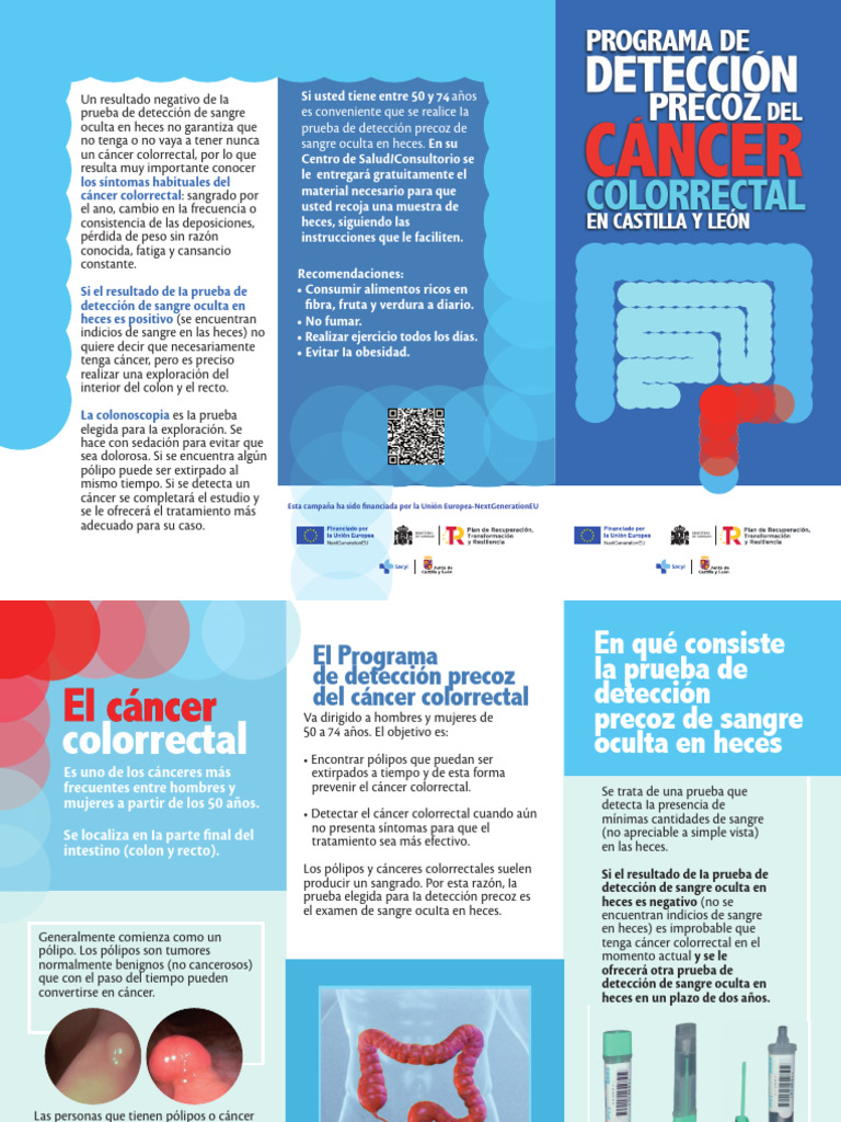 Tríptico Programa de Detección Precoz Del Cáncer Colorrectal en ...