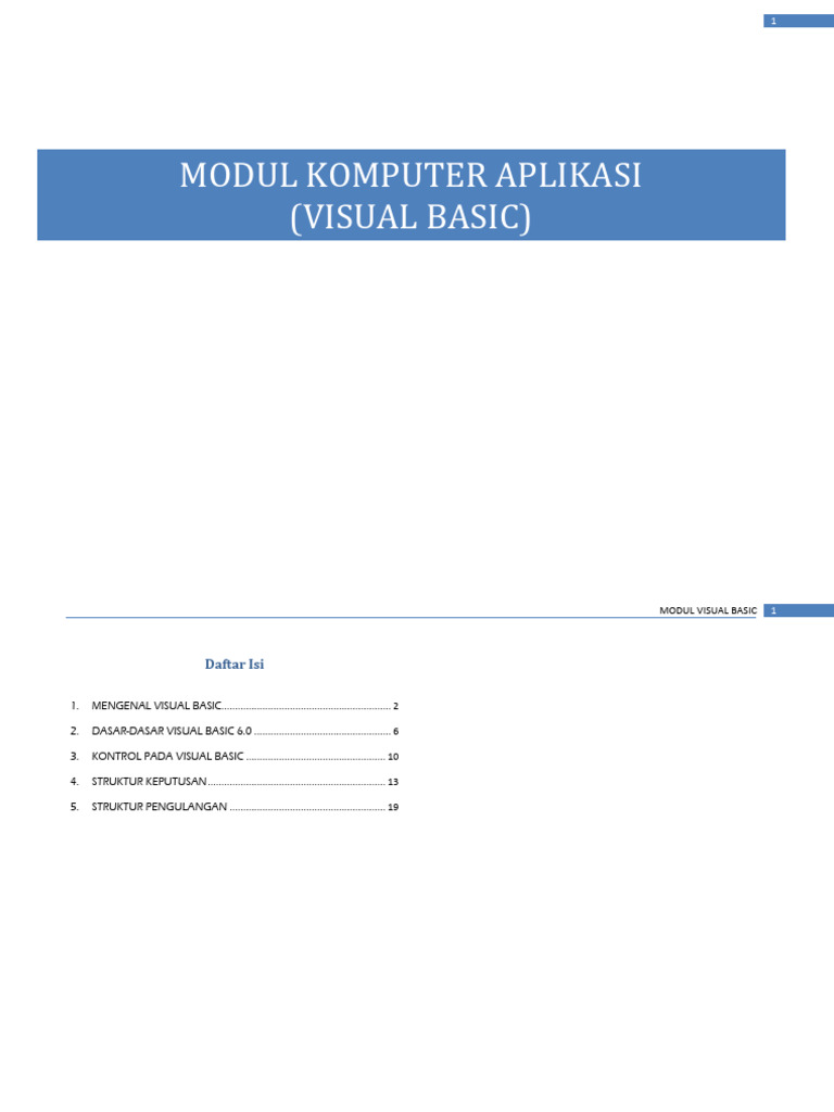Modul Visual Basic | PDF | Komputer