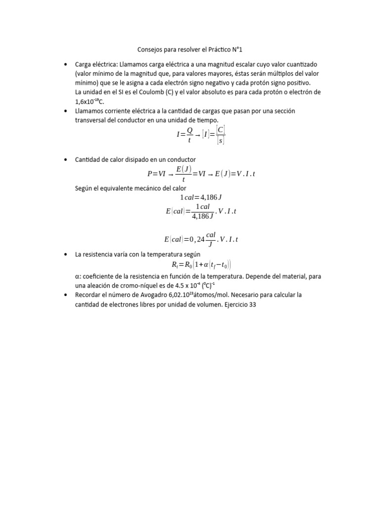 Consejos para Práctico 1 | PDF | Ciencia y matemáticas