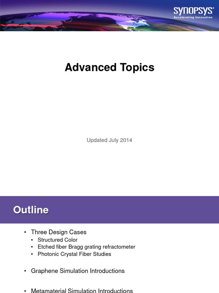 Advanced RSoft Device Topics | PDF | Metamaterial | Graphene