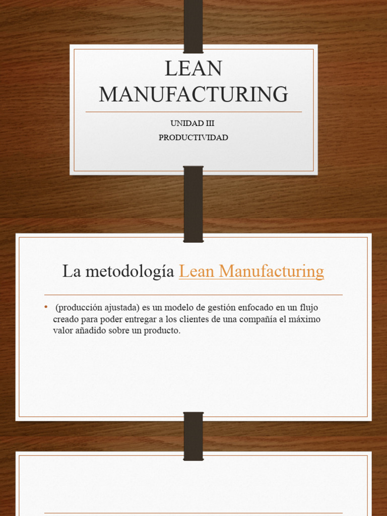 Claves y Herramientas de Lean Manufacturing | PDF | Lean Manufacturing ...