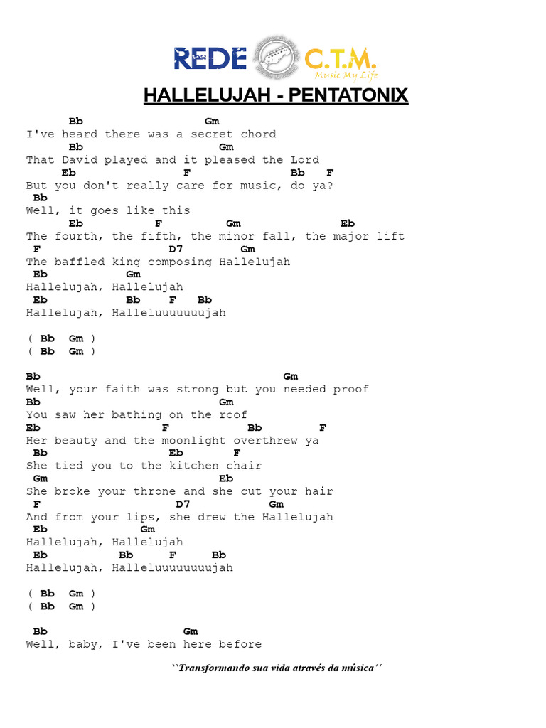 Hallelujah - Pentatonix | PDF