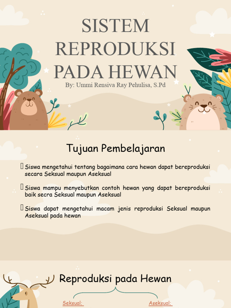Kelas 6 (Sistem Reproduksi Pada Hewan) | PDF | Pengembangan Diri | Kesehatan Holistik