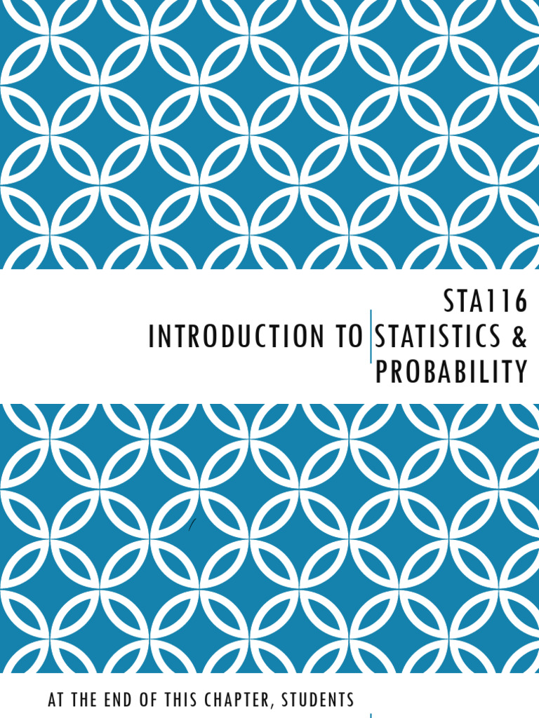 STA116 Chapter 1 - Descriptive Statistics (Part A) | PDF | Sampling (Statistics) | Level Of ...