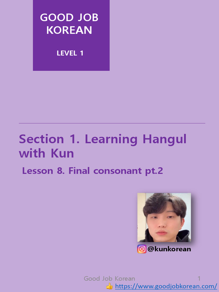 Lesson 8. Final Consonant pt.2 | PDF | Language Arts & Discipline | Foreign Language Studies