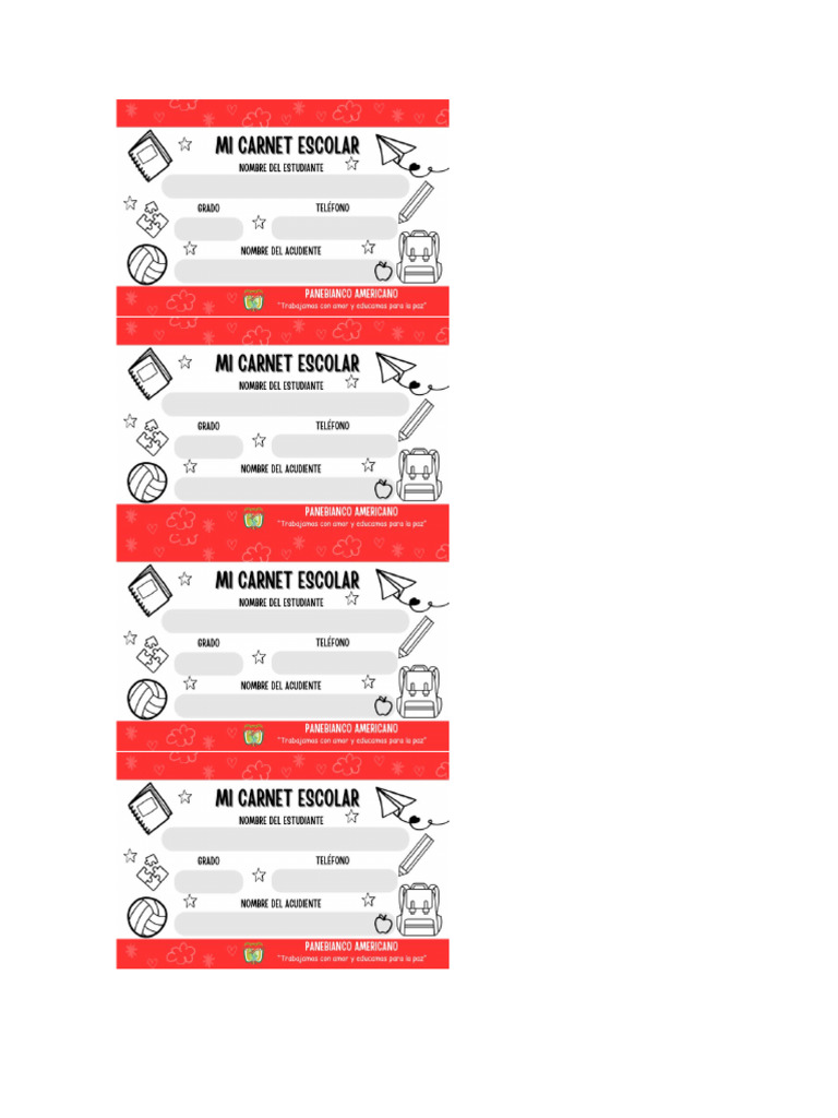 Carnet Escolar 3 | PDF