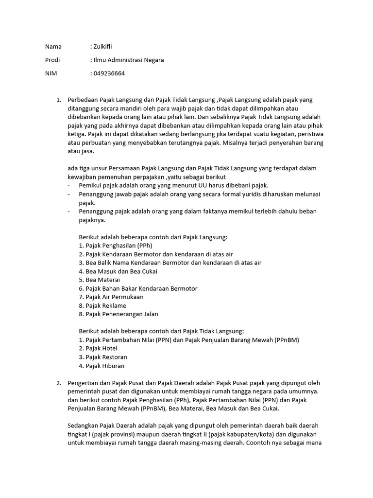 BMP ADB 14330 Administrasi Perpajakan Zulkifli | PDF