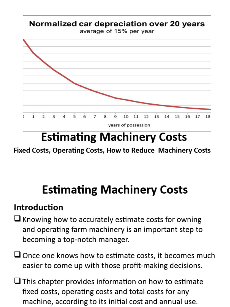 Estimating Farm Machinery Cost | PDF | Depreciation | Tillage