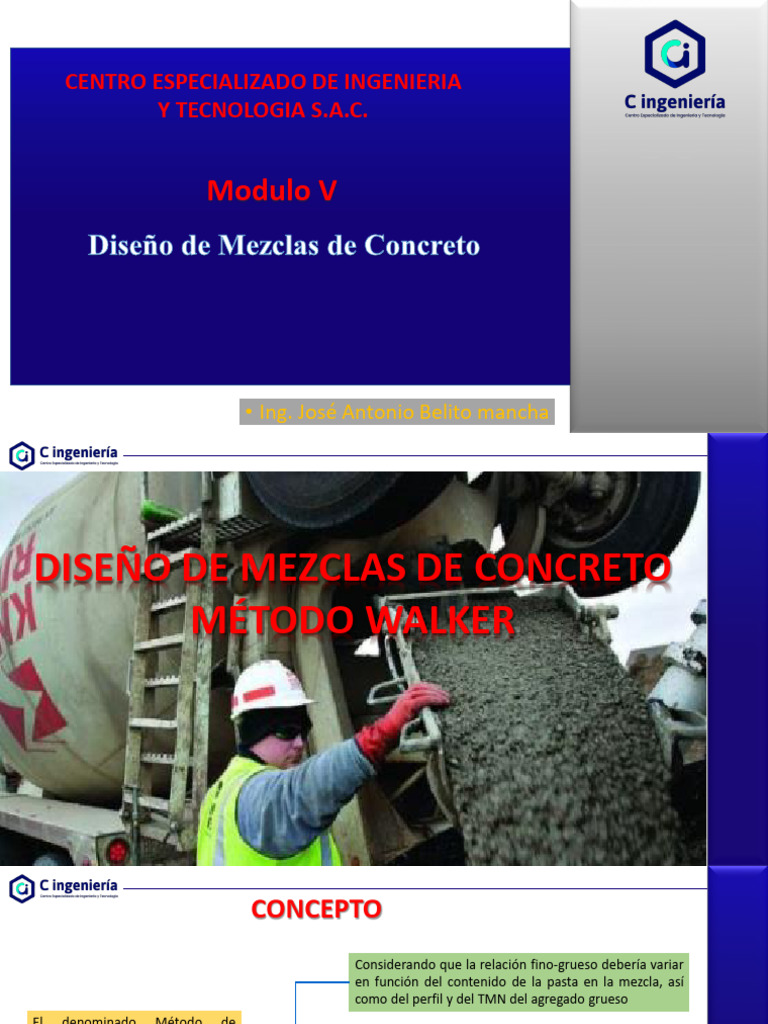 Diseño de Concreto con Método Walker | PDF | Hormigón | Deformación ...