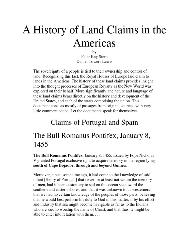 A History of Land Claims in The Americas | PDF