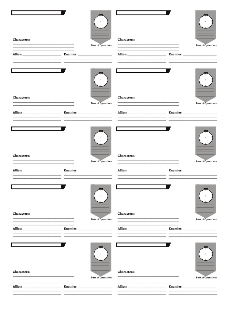 Faction Cards Fillable | PDF