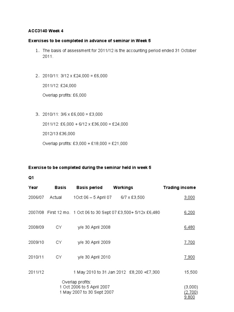 Week 4 Accounting Exercises Summary | PDF | Government Finances | Taxes