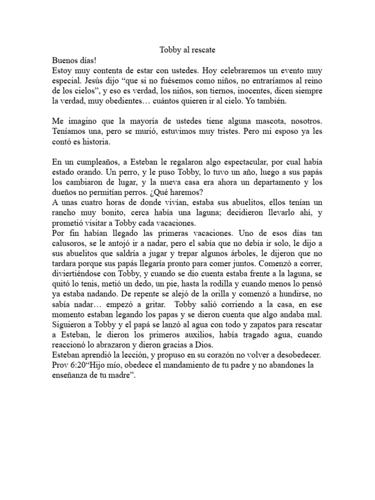 Tobby Al Rescate | PDF | Religión y espiritualidad