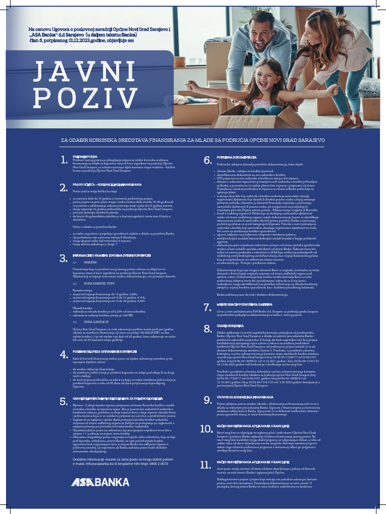 Javni Poziv: Za Odabir Korisnika Sredstava Finansiranja Za Mlade Sa Područja Općine Novi Grad ...