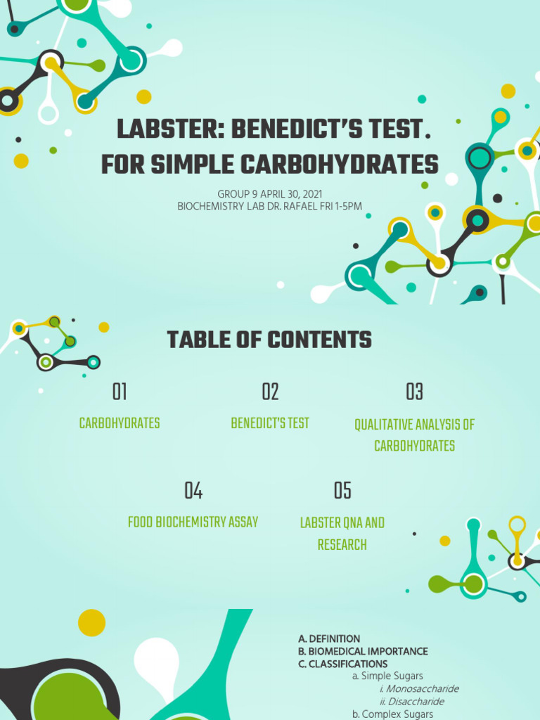 Benedict's Test for Simple Carbohydrates | PDF | Carbohydrates ...