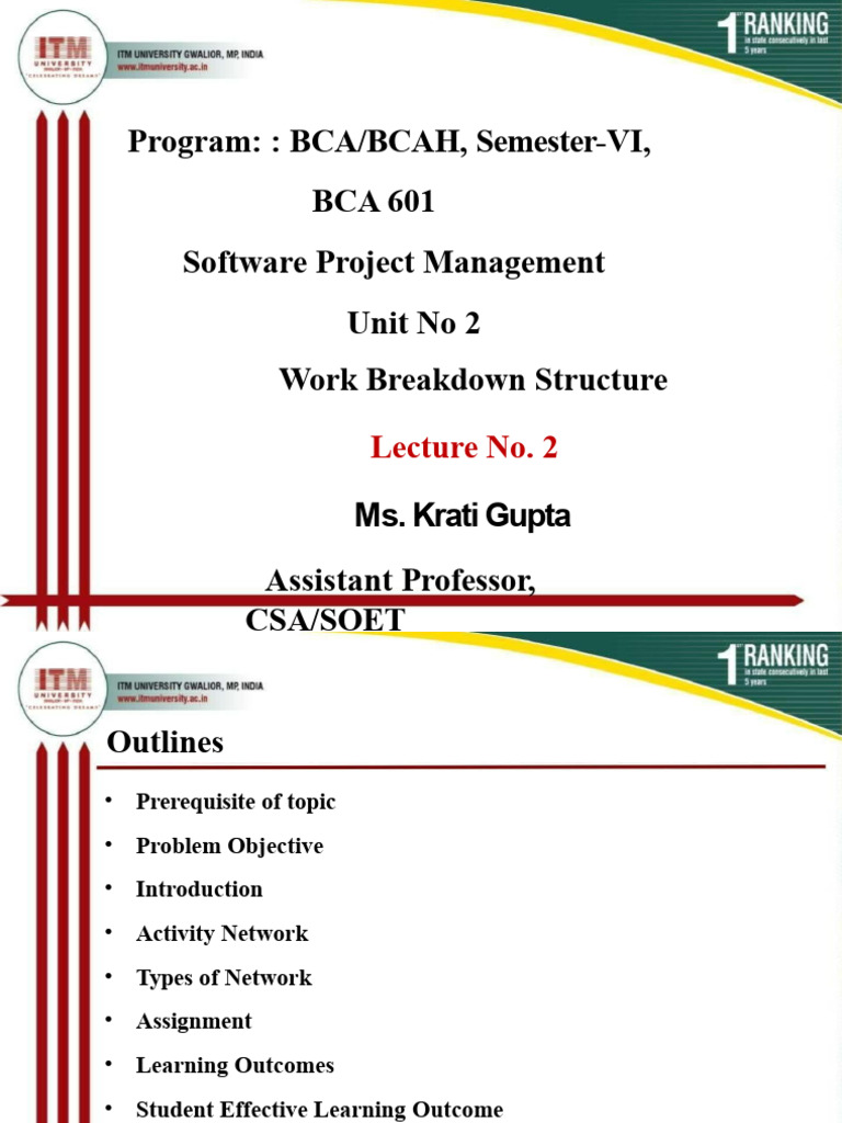 Lec 2 Work Breakdown Structure | PDF | Systems Engineering
