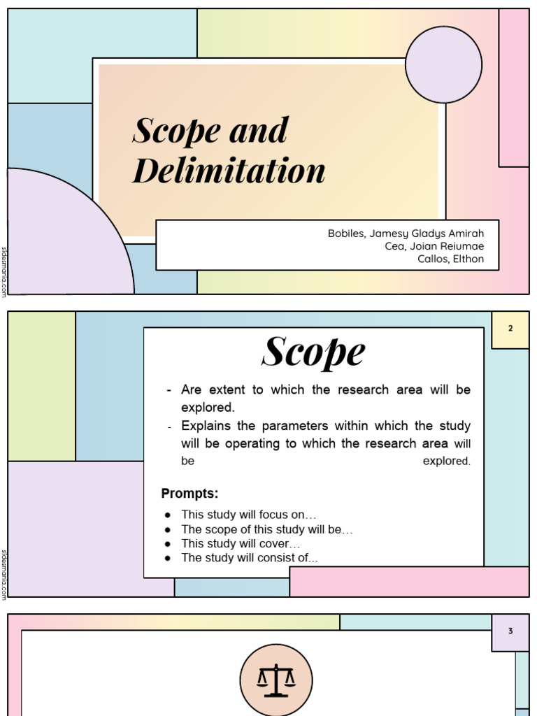 Scope-and-Delimitation | PDF | Methodology | Sampling (Statistics)
