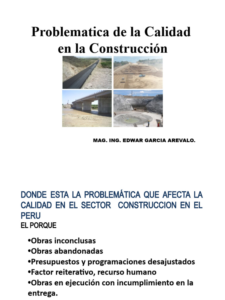 Problematica de La Calidad Construccion | Descargar gratis PDF | Presupuesto | Planificación