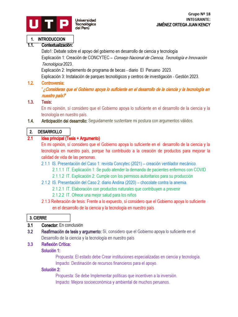 Semana 07 - Tarea - Pc1 - Juan Jimenez | PDF | Perú
