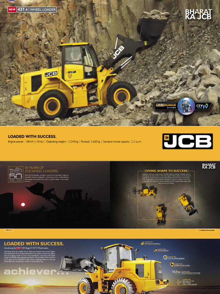 437-4 Wheel Loader Brochure | PDF | Engines | Pump