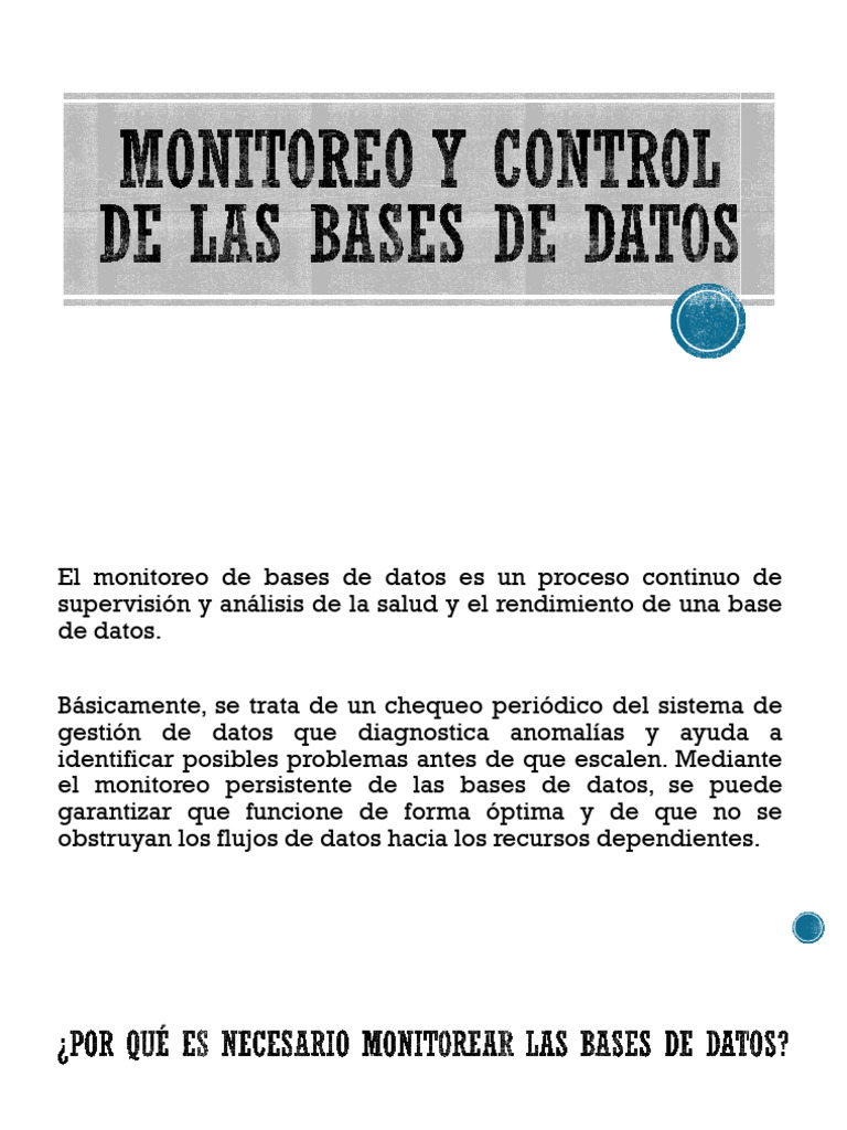 Monitoreo Efectivo de Bases de Datos | PDF | Bases de datos ...
