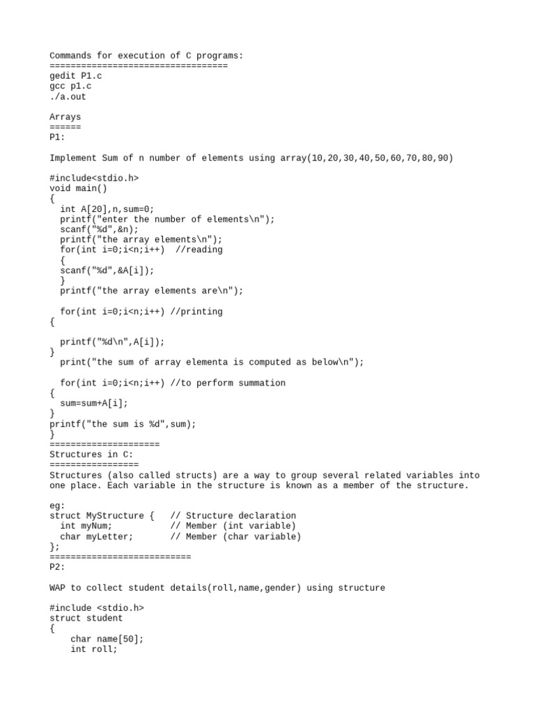 DSA - C Concepts Revision Details | PDF | Pointer (Computer Programming) | Parameter (Computer ...