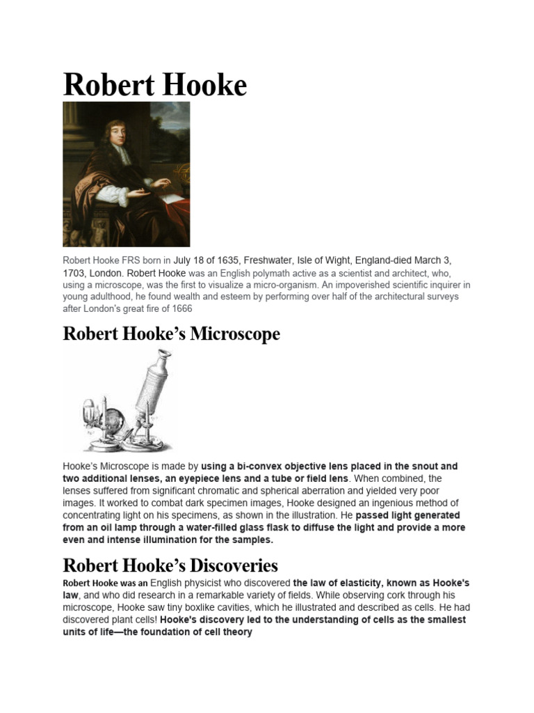 Robert Hooke | PDF