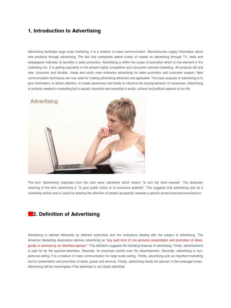 Introduction To Advertising | PDF