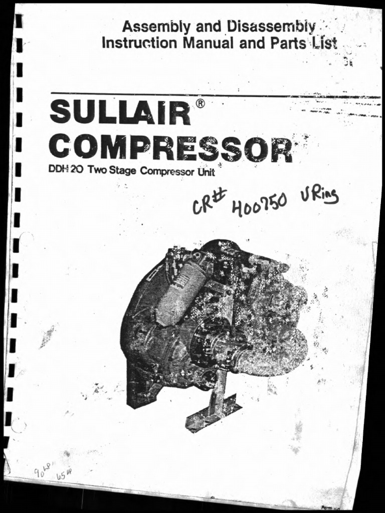 Sullair Compressor 20.12 Instruction Manual | PDF | Mechanical ...