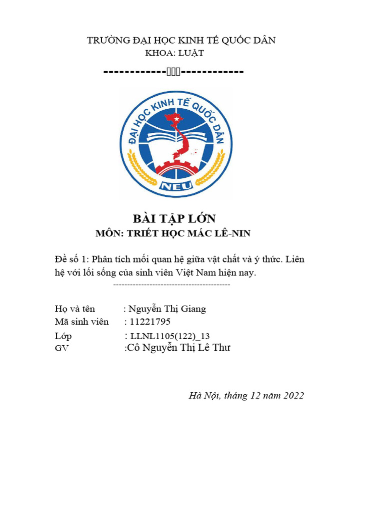 BTL Triết | PDF