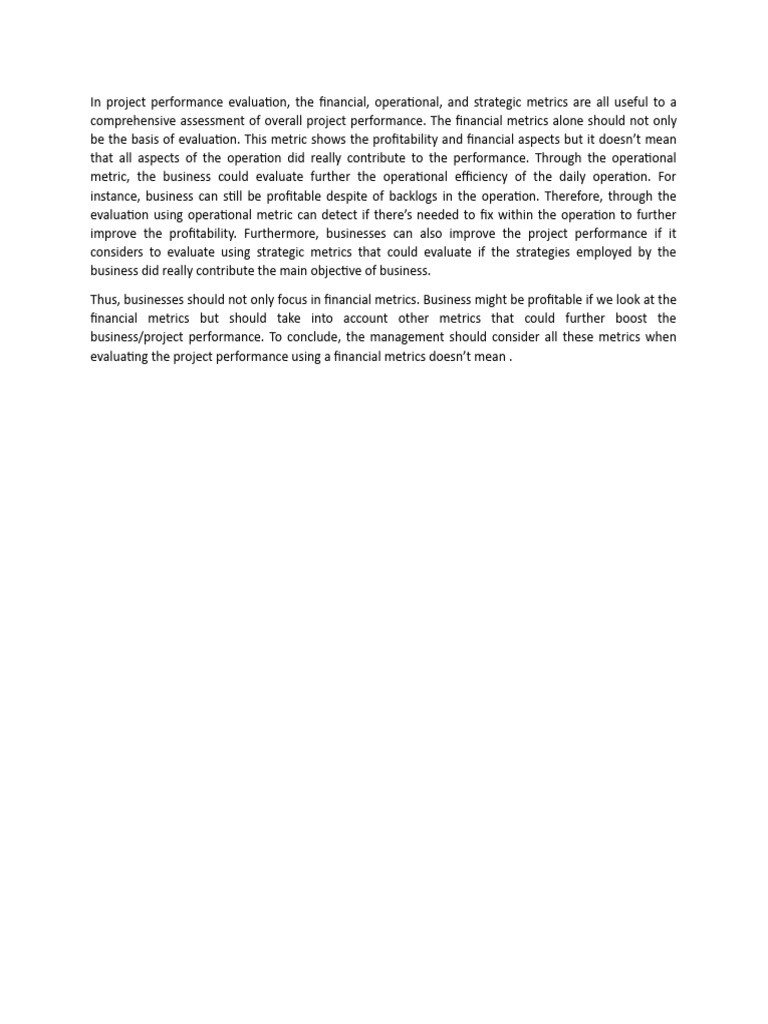 In Project Performance Evaluation | PDF | Finance & Money Management