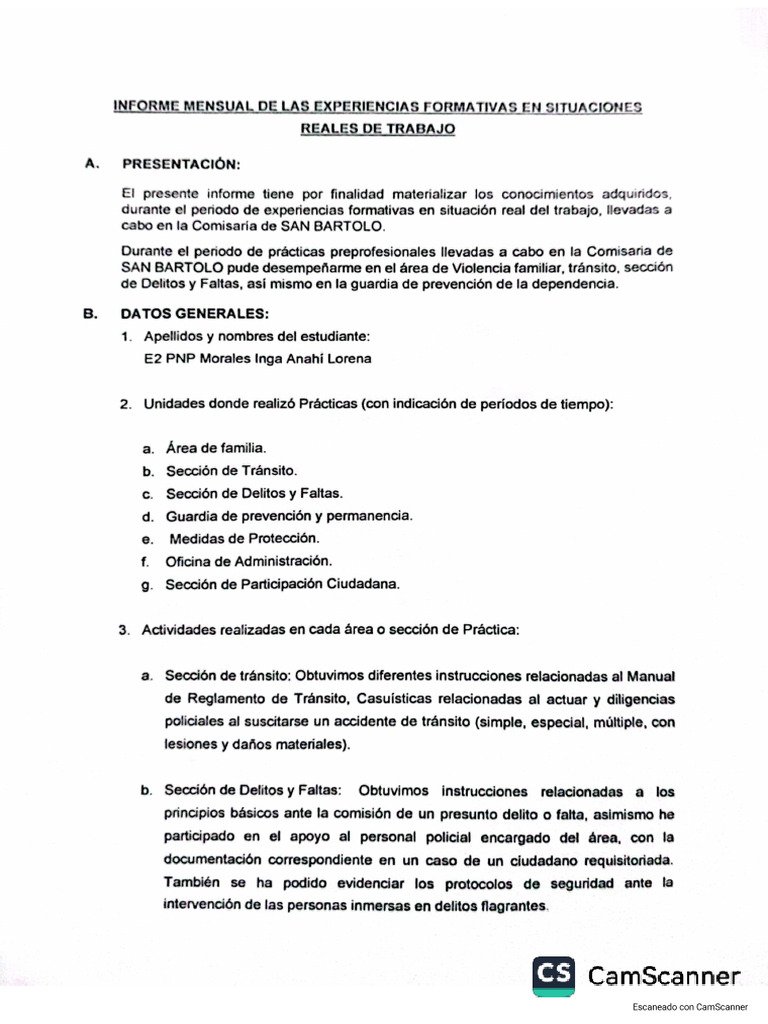 Informe San Bartolo | PDF