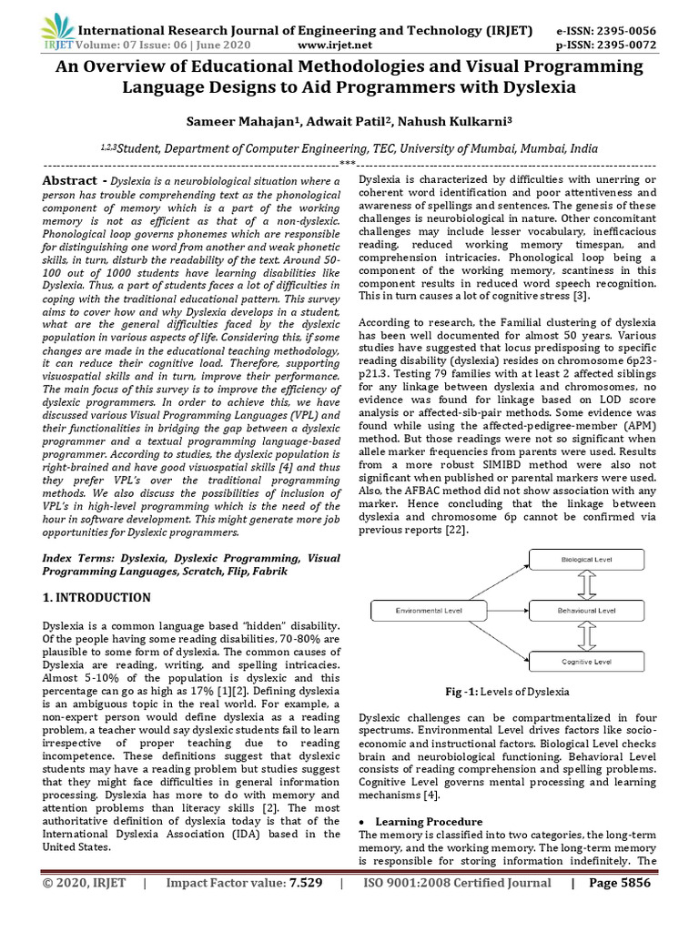 An Overview of Educational Methodologies | Download Free PDF | Dyslexia | Computer Programming