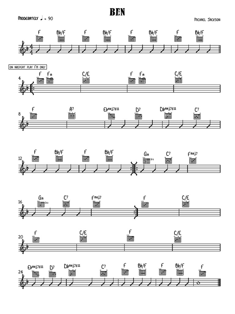 Ben - Michael Jackson - Full Score | PDF