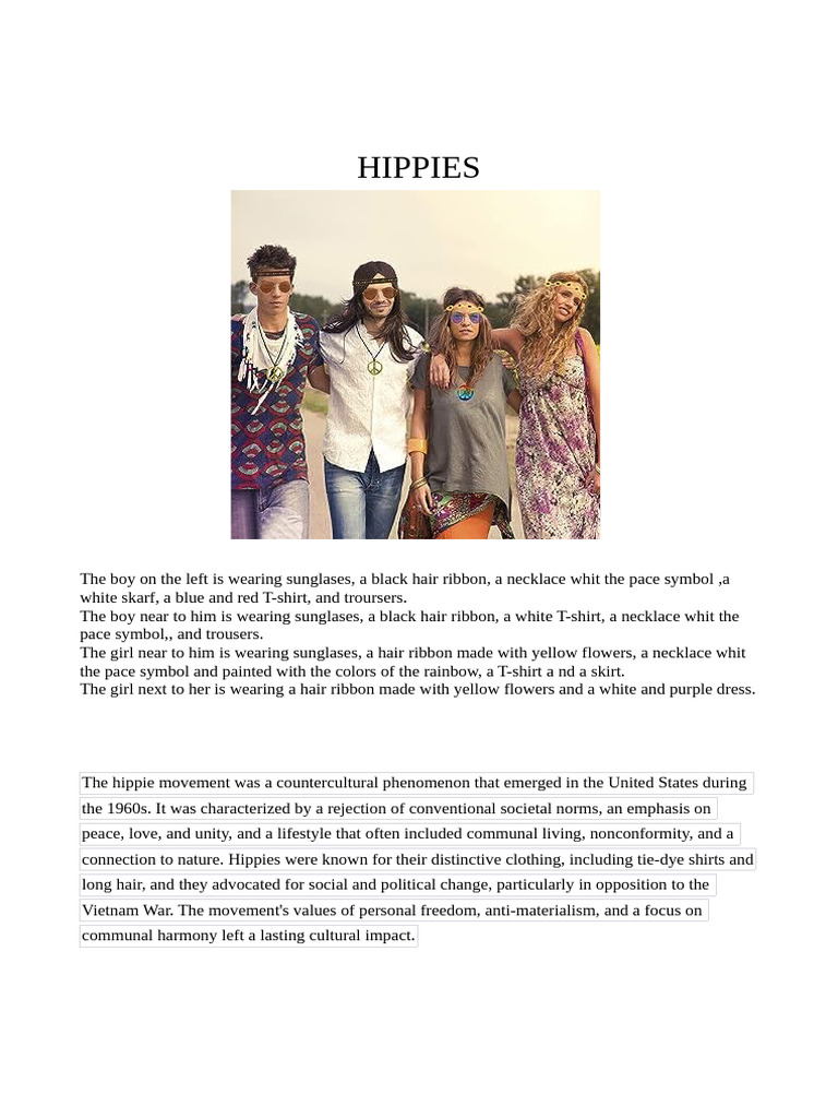 Hippie Movement: Culture and Fashion | PDF | History | Lifestyle