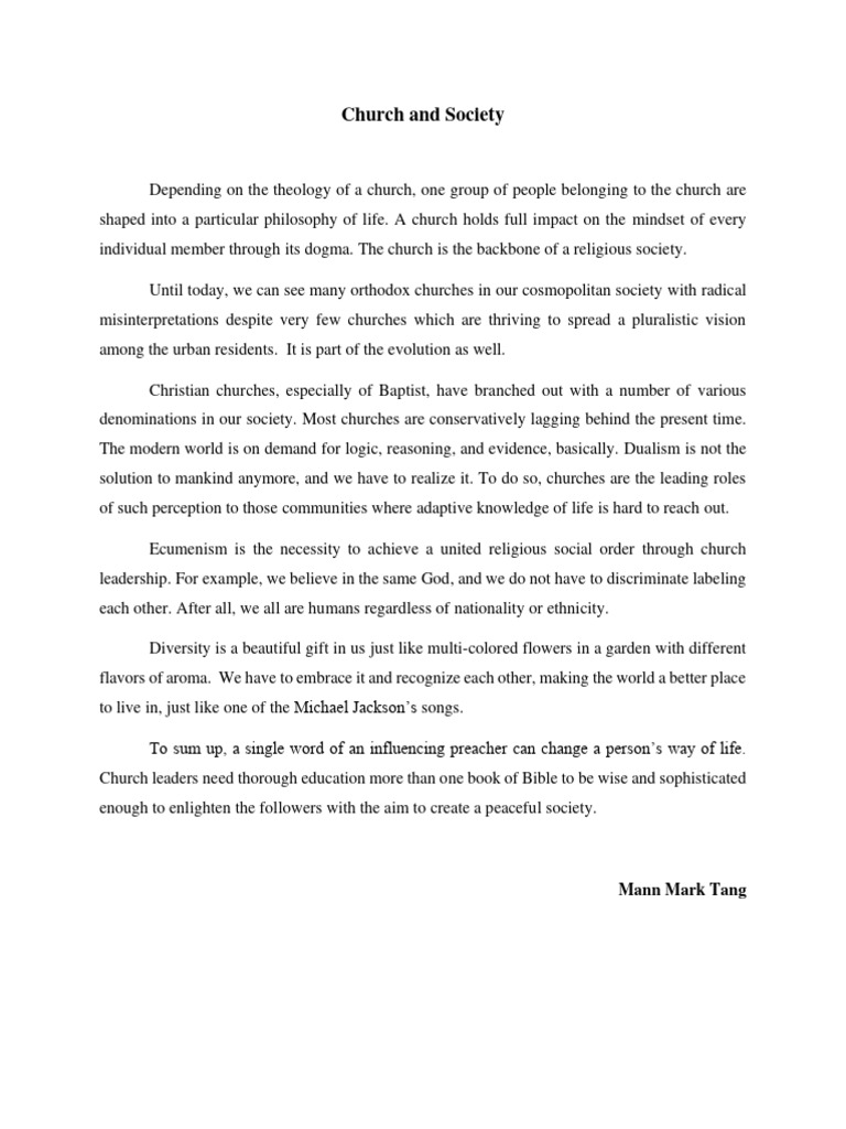 Church Influence on Society and Diversity | PDF