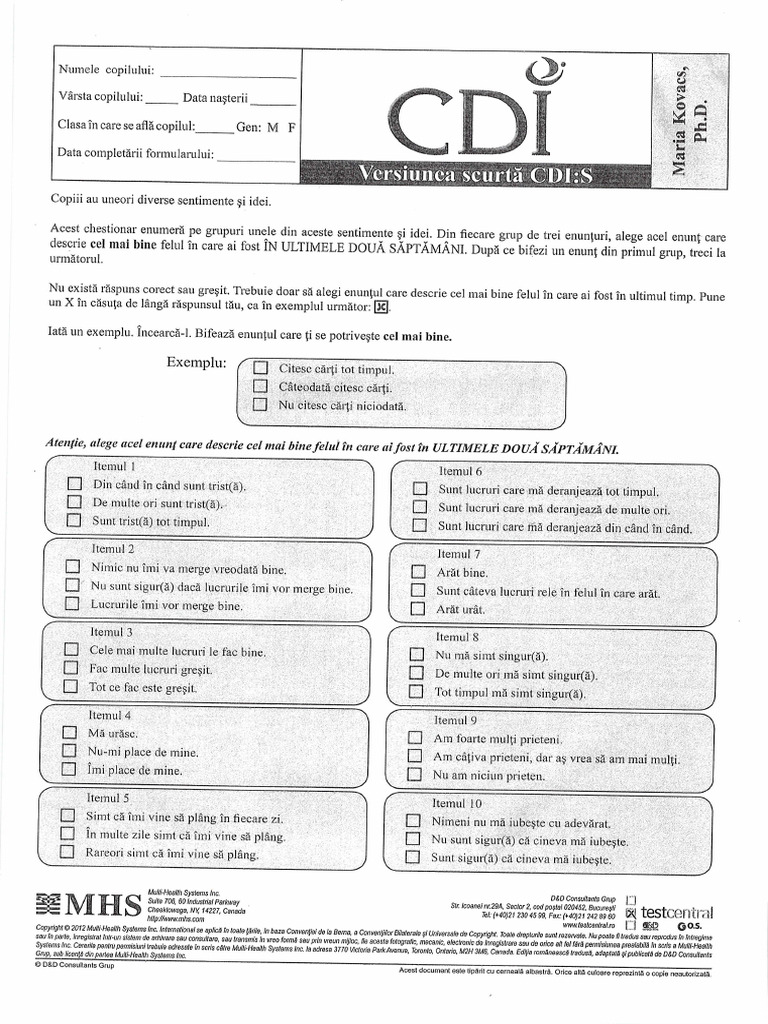 CDI - Forma Scurta | PDF