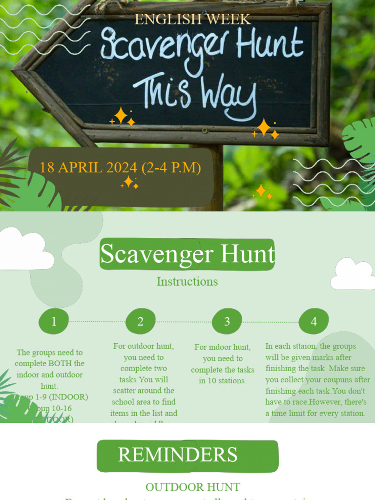 Scavenger Hunt Game Presentation | PDF