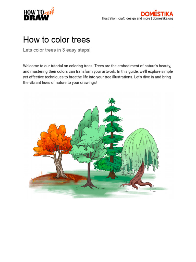 How To Color Trees | PDF