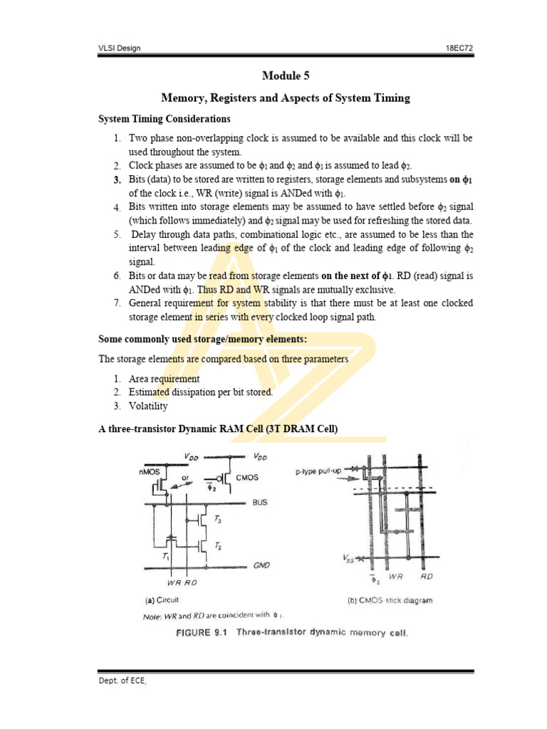 Vlsi Design Module 3 Pdf Dynamic Random Access Memory Logic Gate 7582
