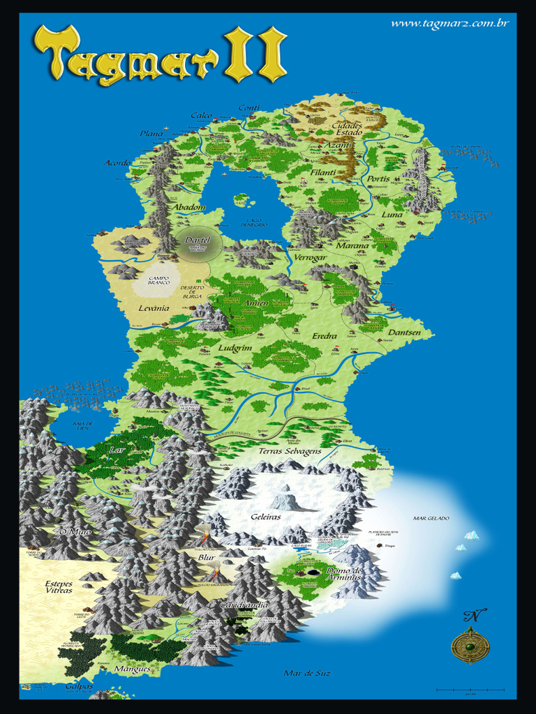Tagmar II Mapa Geral Biblioteca Elfica 3 | PDF