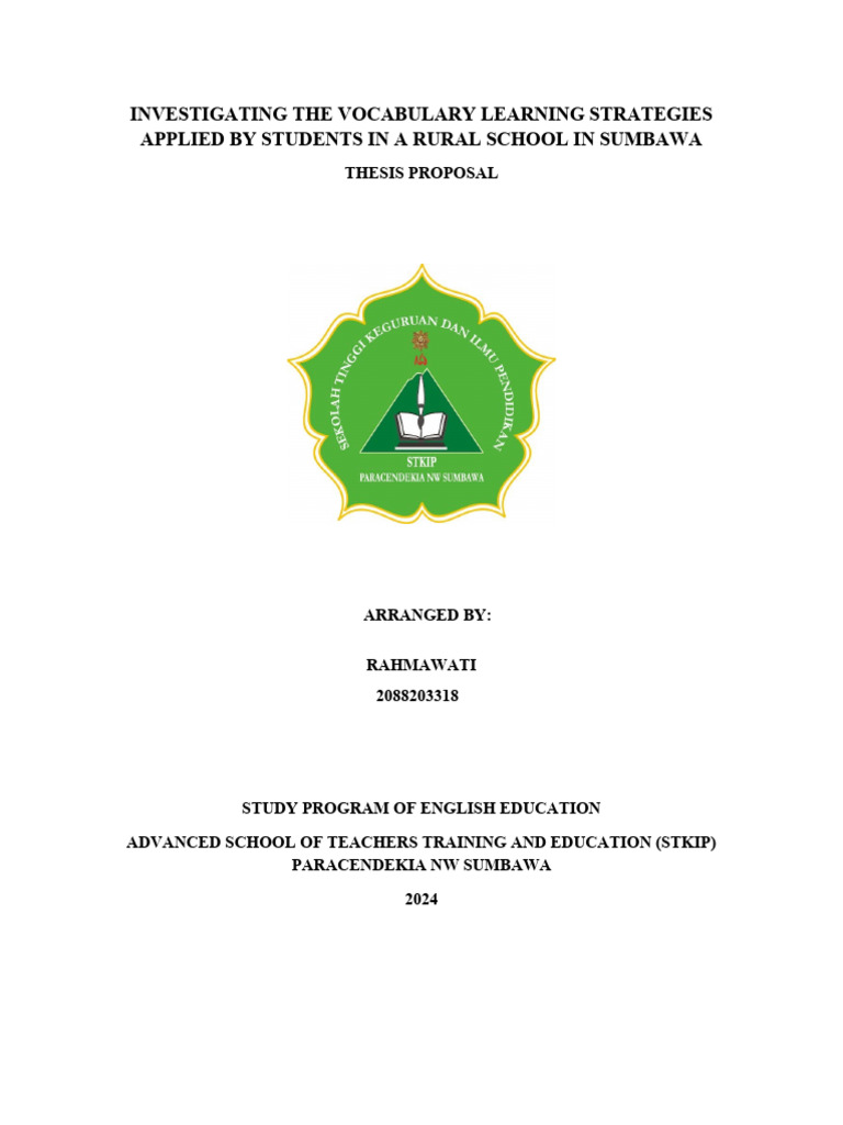 Proposal Rahma Fix Print | PDF | Vocabulary | Interview