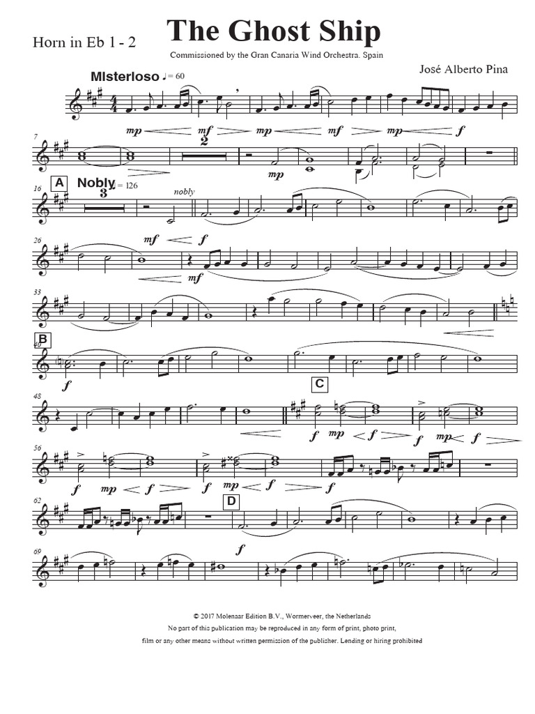 The Ghost Ship Sheet Music | PDF | Music Theory | Poetics