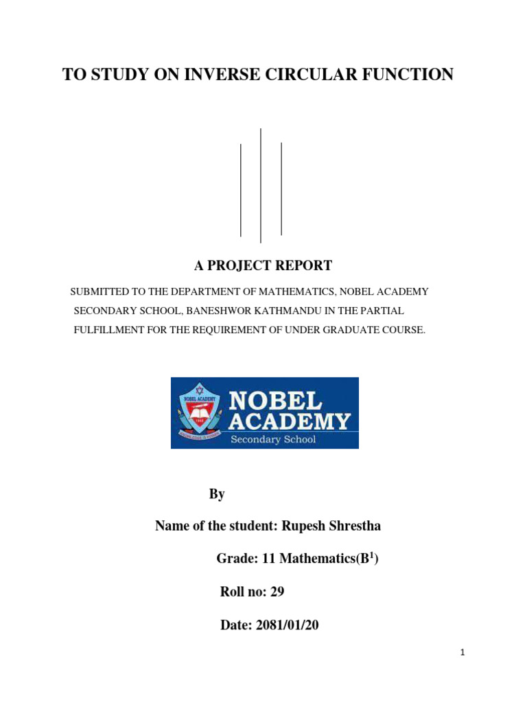 A Study On Inverse Circular Function (Final) | PDF | Function ...