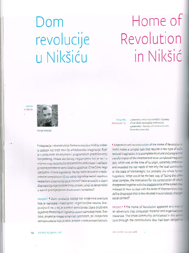 Maroje Mrduljaš: Dom Revolucije/ Home of Revultion, Nikšić, Montenegro ...